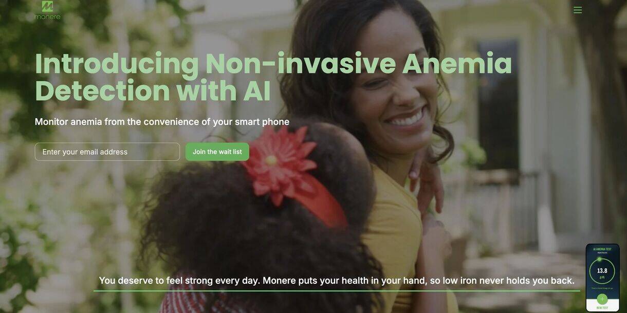 Monere – AI-Powered Anemia Detection | Check Your Risk in Seconds